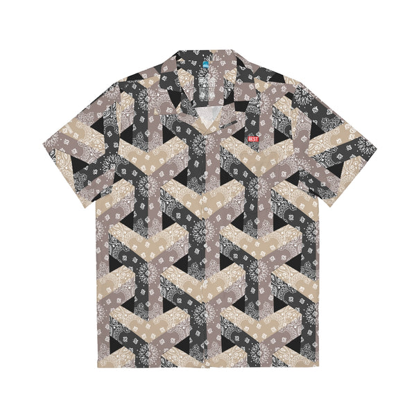 Breezy Excursion | TAN OG BEST Paisley GEO Go Hard Men's Hawaiian Shirt