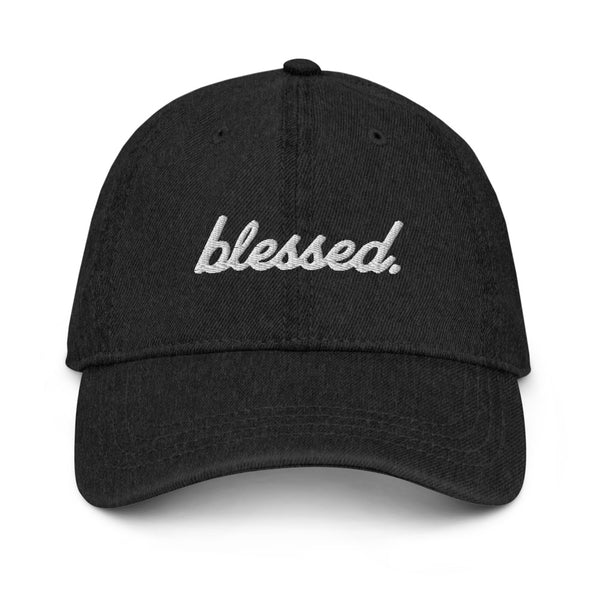 Breezy Excursion | Cursive blessed Denim Hat